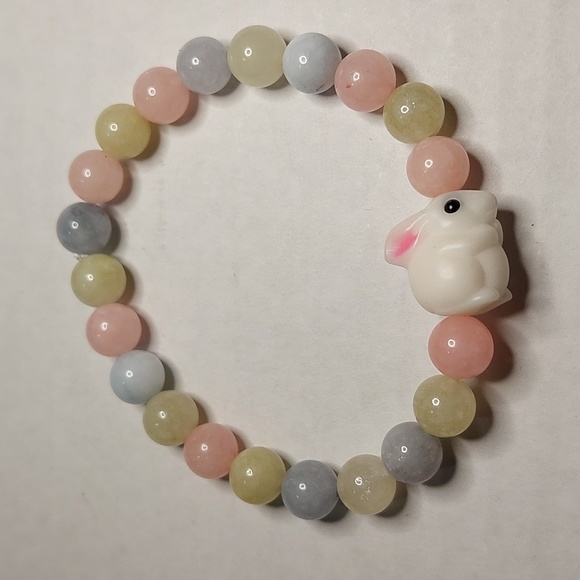 Hand Crafted | Jewelry | Bodhi Root Bunny Rabbit And Morganite 8mm ...